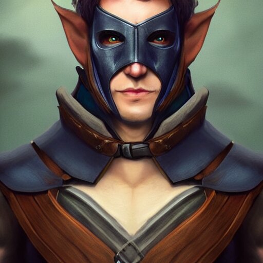 Lexica - Male Wood Elf Rogue, dnd, d&d, dark blue leather armor, black ...
