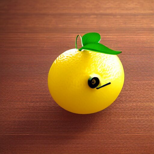 Lexica - A lemon in shape of a human with legs of lemons and round body ...