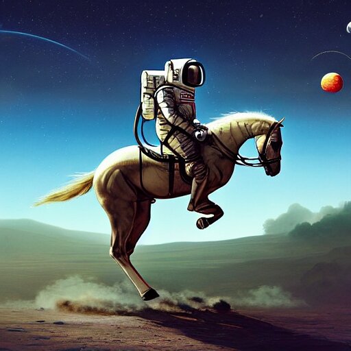 Lexica - A anthropomorphic horse - astronaut riding an horse like ...