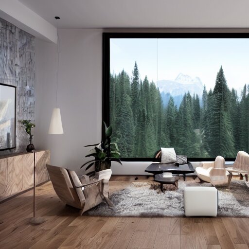 architecture render of a beautiful modern living room with wood ...