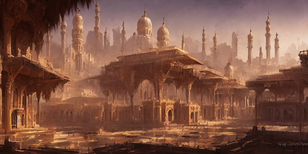 Lexica - Rich goledn arabian city, by joe dever, lone wolf, drapes ...
