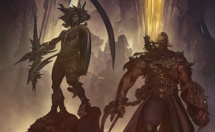 Lexica - One full body centered character pose of dark-mysterious ...