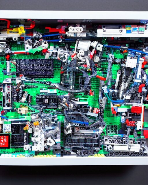 lego set of a modern computer motherboard - Arthub.ai