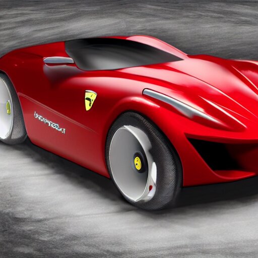 a red ferrari wheelchair concept render - Arthub.ai