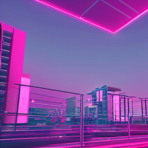 Lexica - Synthwave art of peykan, tehran, octane render, pink neon lights