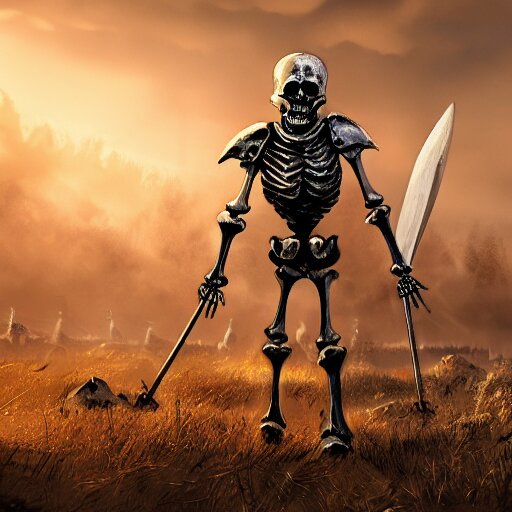 Lexica - In the style dnd a skeleton knight in black full plate armor ...