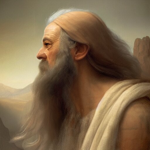 Lexica - Breathtaking soft painting of moses with the stone inscription ...