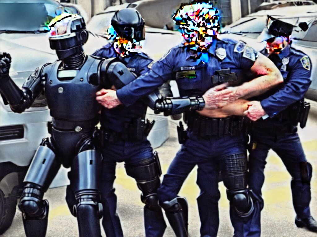 Lexica - Robocop arresting donald trump