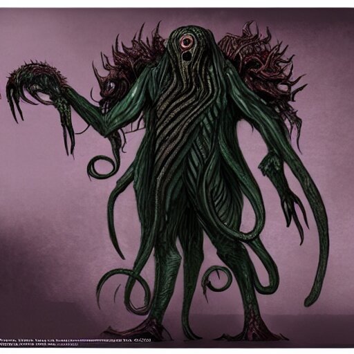 Lexica - Cthulu titan full body creature horror concept art