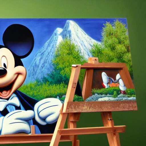 Lexica – A closeup photorealistic photograph of bob ross working on a ...