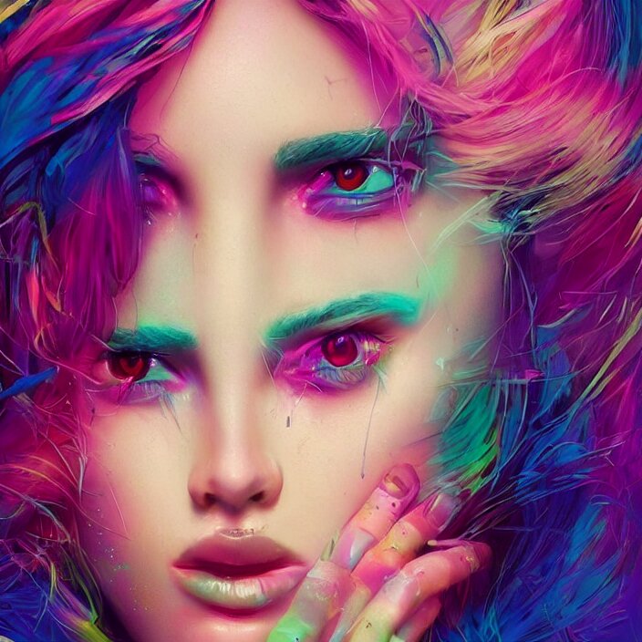 Lexica - Young woman, gorgeous face, vaporwave aesthetic, synthwave ...