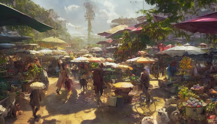 Lexica - Craig mullins and ghibli digital illustration of solarpunk ...