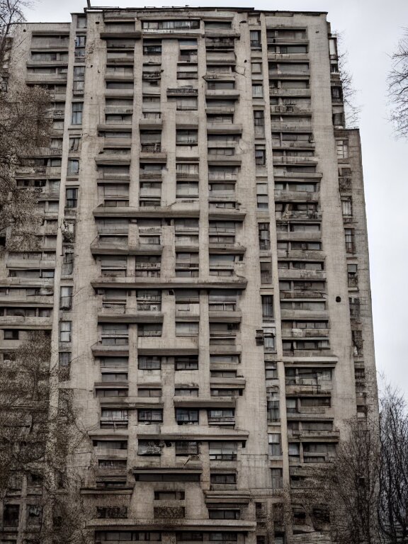 Lexica - Soviet apartment building, photo, full shot