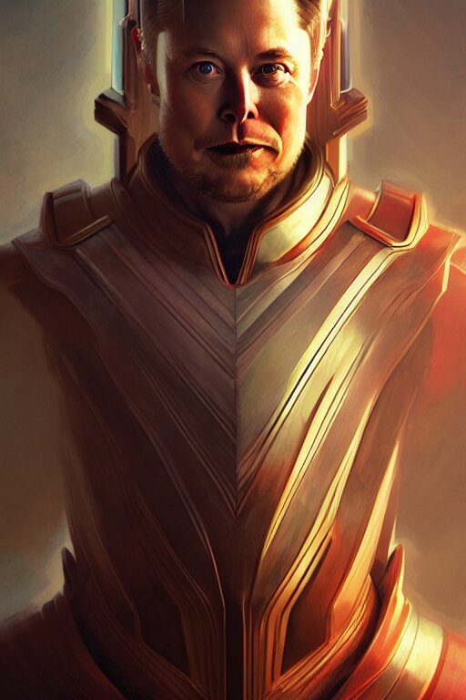 Lexica - Elon musk as thor, realistic portrait, symmetrical, highly ...