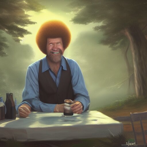 Lexica - Bob Ross is drunk, hyperdetailed, artstation, cgsociety, 8k