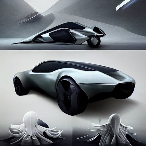 sci-fi organic zaha hadid car ash thorp car khyzyl saleem organi ...