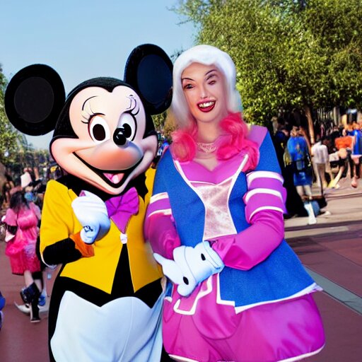 Lexica - Transgender mickey mouse costumed character at disneyland ...