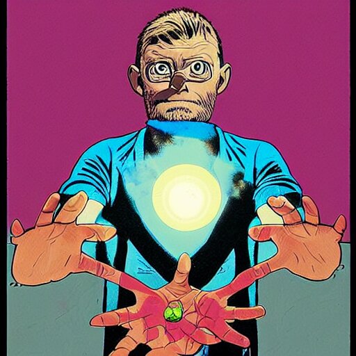 Lexica - Psychic guy emitting psychic powers, by jamie hewlett, by ...