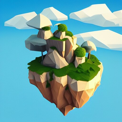 Lexica - Floating island in the sky, low poly, isometric art, 3d art ...