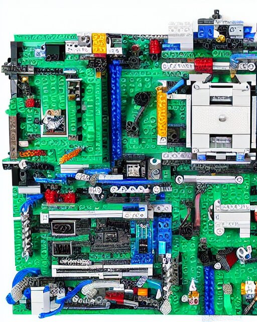 lego set of a modern computer motherboard - Arthub.ai