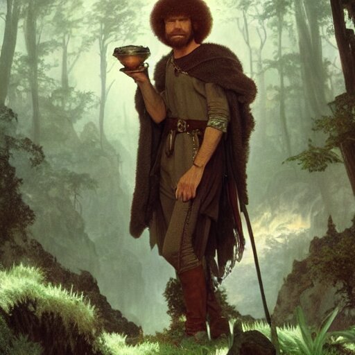 Lexica - An ultra detailed matte painting of bob ross dressed as a ...