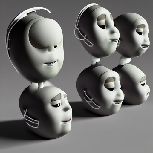 actors ceramic mask pixar family watching tv, style of paolo rov ...