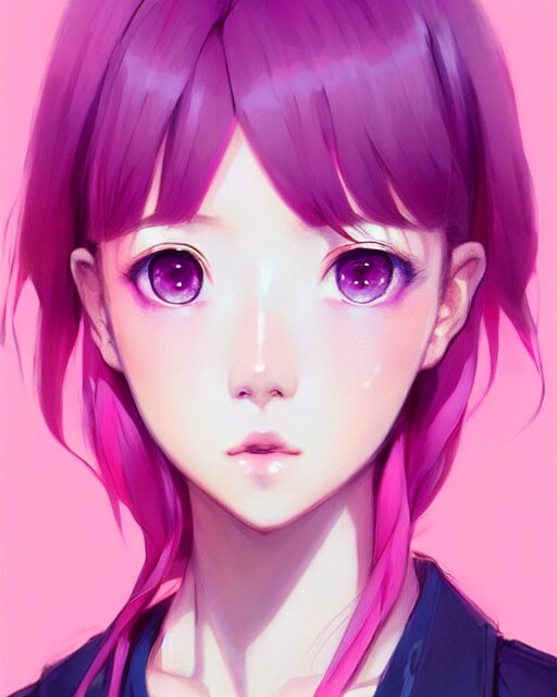 Lexica - Cute girl with pink hair | | very very anime!!!, fine - face ...