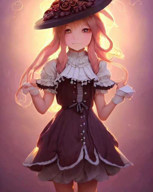 Lexica - A girl as ( fantasy personification of chocolate cupcake ...