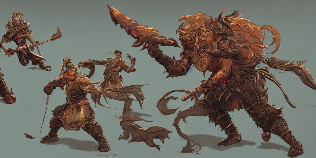 Lexica - Warrior enemy character design. idle and attack. pc game. 2 d ...