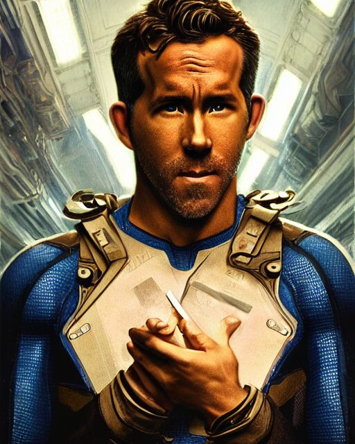 Lexica - Ryan reynolds as a black and blue suit spider - man, cinematic ...