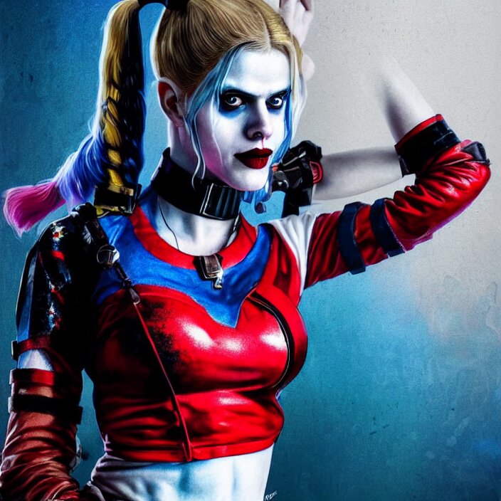 Lexica - Portrait of alexandra daddario as a harley quinn in suicide ...