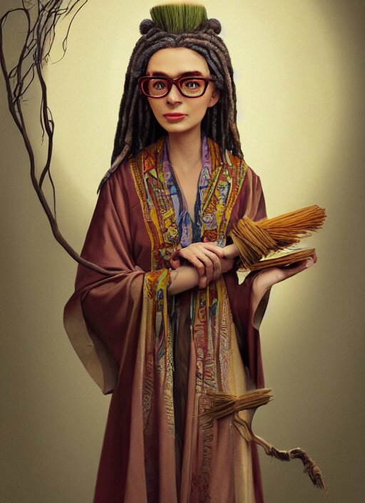 Lexica - An anthropomorphic beautiful goddess female wizard portrait ...