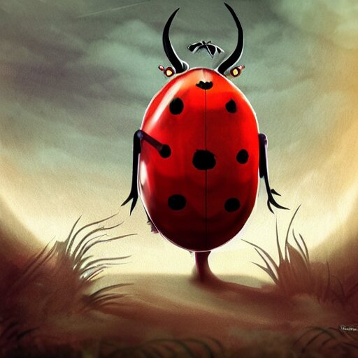 Lexica - Ladybug as a monster, fantasy art style, scary atmosphere ...