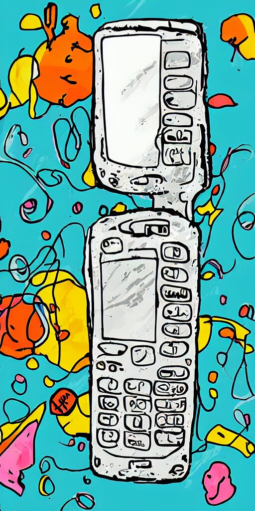 Lexica - 9 0 s mobile phone artistic, illustrator, digital art