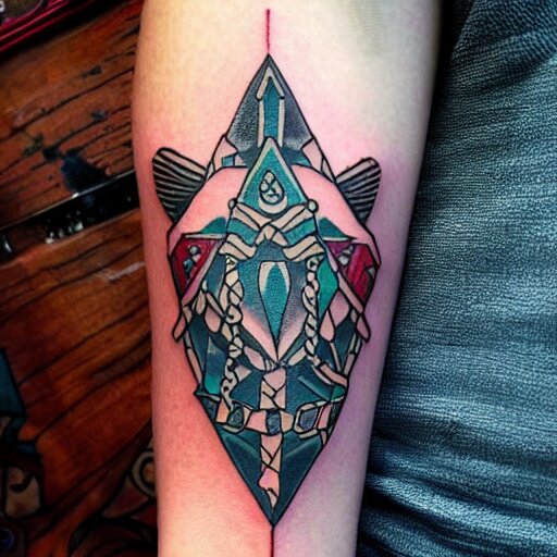 Lexica - Tattoo of zelda windfish tribal realistic