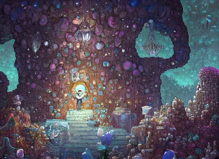 Lexica - Dramatic art - portrait of the underground hallow cavern layer ...