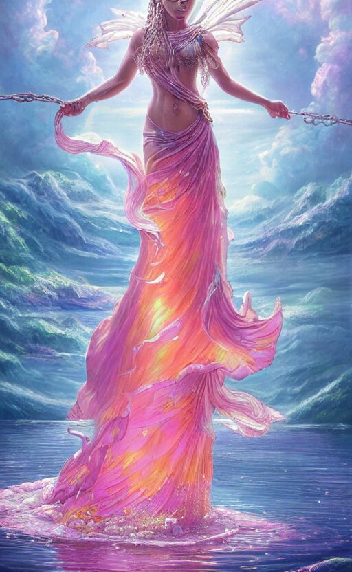 Lexica - The goddess of the lake, highly detailed, d & d, water ...