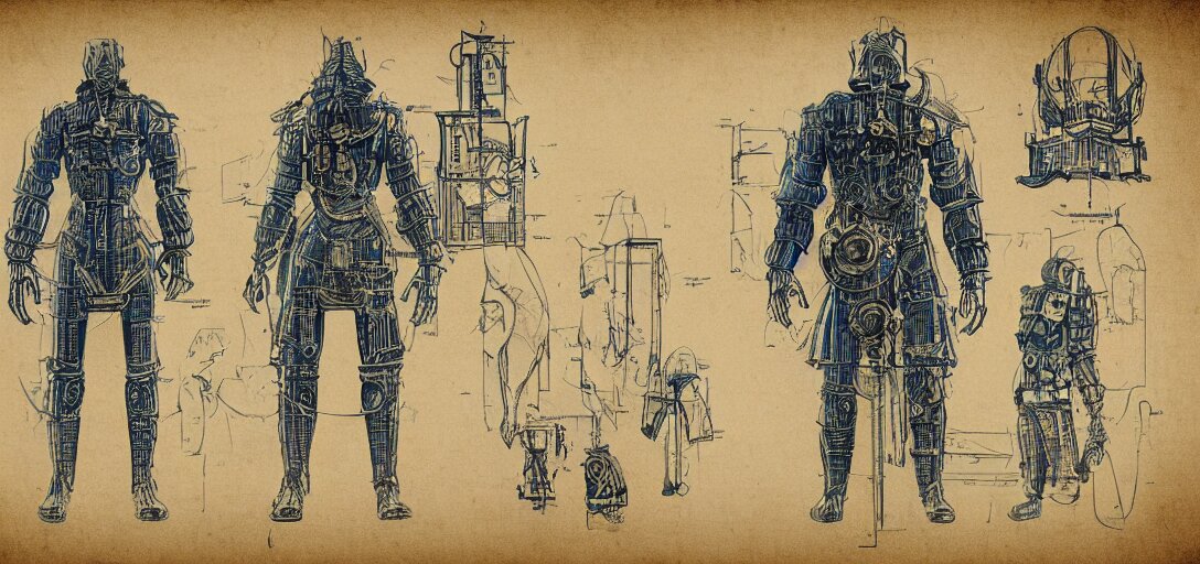 Lexica - Blueprints for bioshock character, concept art, blueprint,