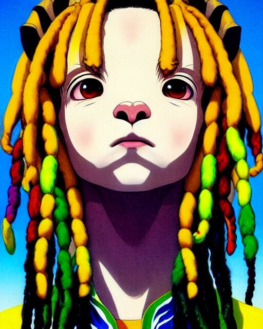 Lexica - Portrait Anime 1984 Rasta Goat Goat wearing-rasta-clothes Soft ...