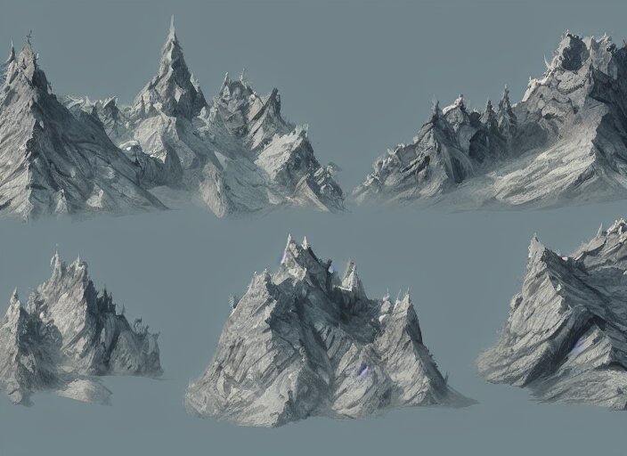 Lexica - Set of mountains, concept art by senior environment artist, polycount, environmental ...