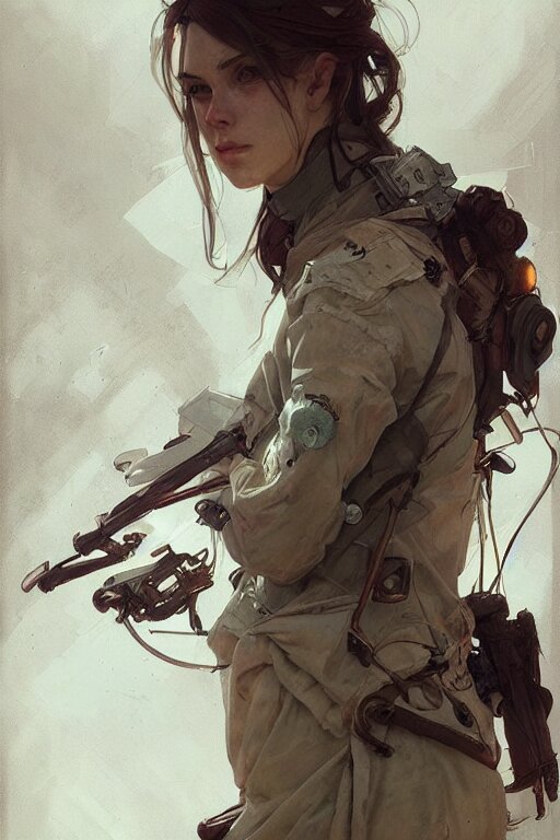 Lexica - A full portrait of a beautiful post apocalyptic offworld medic ...