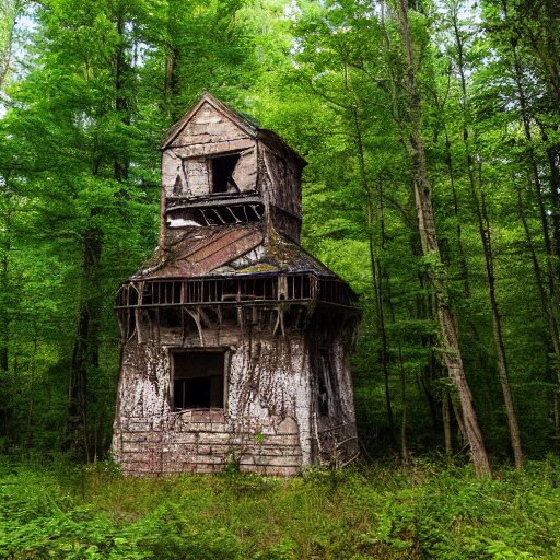 Lexica - Abandoned wizard tower standing alone in a clearing in the ...