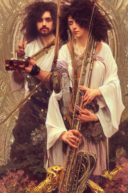 Lexica - Portrait of a a band of male and female druids playing an ...