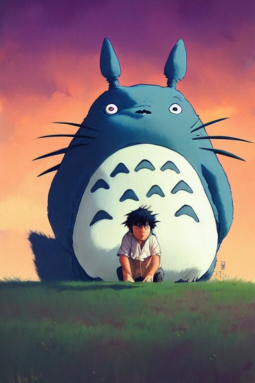 Lexica - Totoro portrait, by Jesper Ejsing, RHADS, Makoto Shinkai and ...