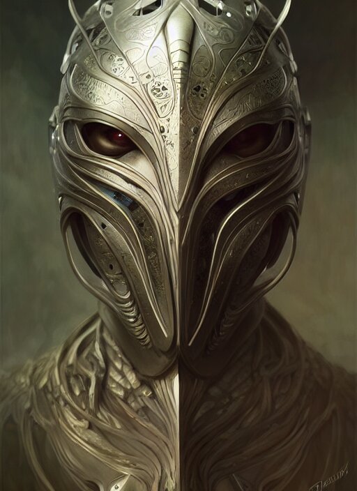 Lexica - Organic cyborg drahon mask, diffuse lighting, fantasy ...