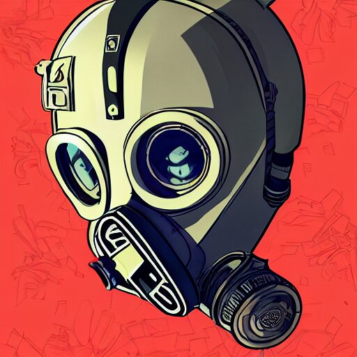 Lexica - Portrait of gas mask jesse pinkman, anime fantasy illustration ...