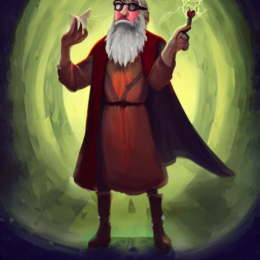 Lexica - Wizard nerd casting a spell , digital painting , digital art ...