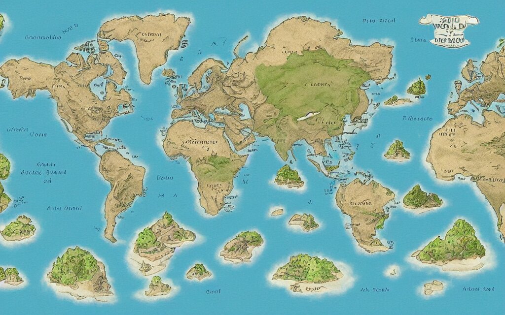 Lexica - A world map for a new fantasy land, topographical view with ...