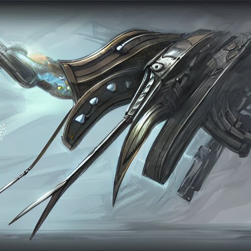 a boomerang with magical gun barrels on both ends, science fanta ...