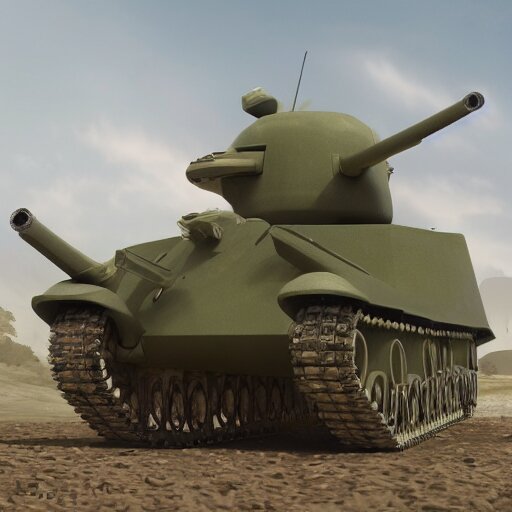 Lexica - A concept art of a world War 2 warmech with a sherman tank ...